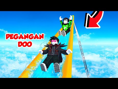 MELUNCUR DARI PEROSOTAN TERTINGGI DI DUNIA!!! - ROBLOX Climb and Slide