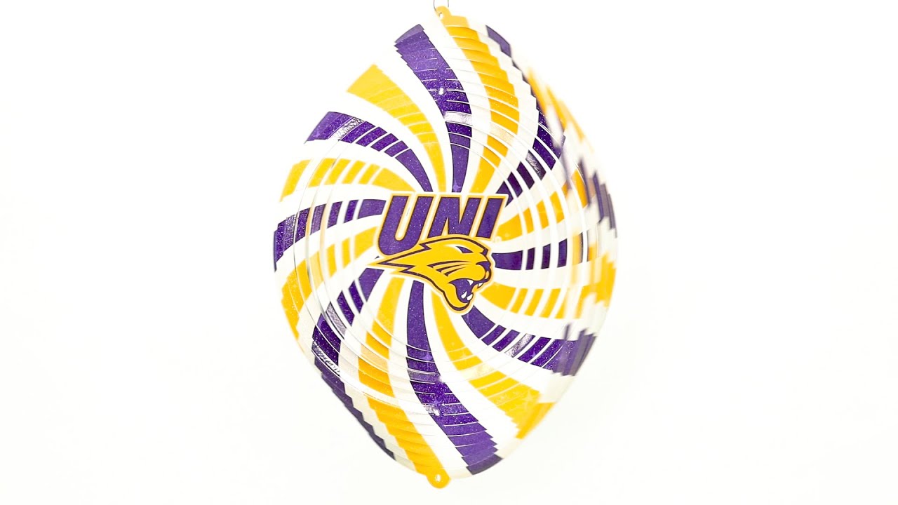 Northern Iowa Panthers Metal Wind Spinners - YouTube