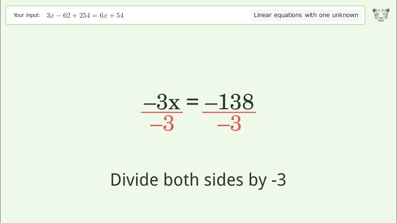 linear-equation-with-one-unknown-solve-3x-62-254-6x-54-step-by-step