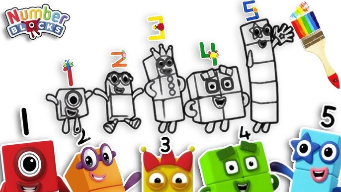 Numberblocks Coloring For Kids Drawing For Kids Learn To Count