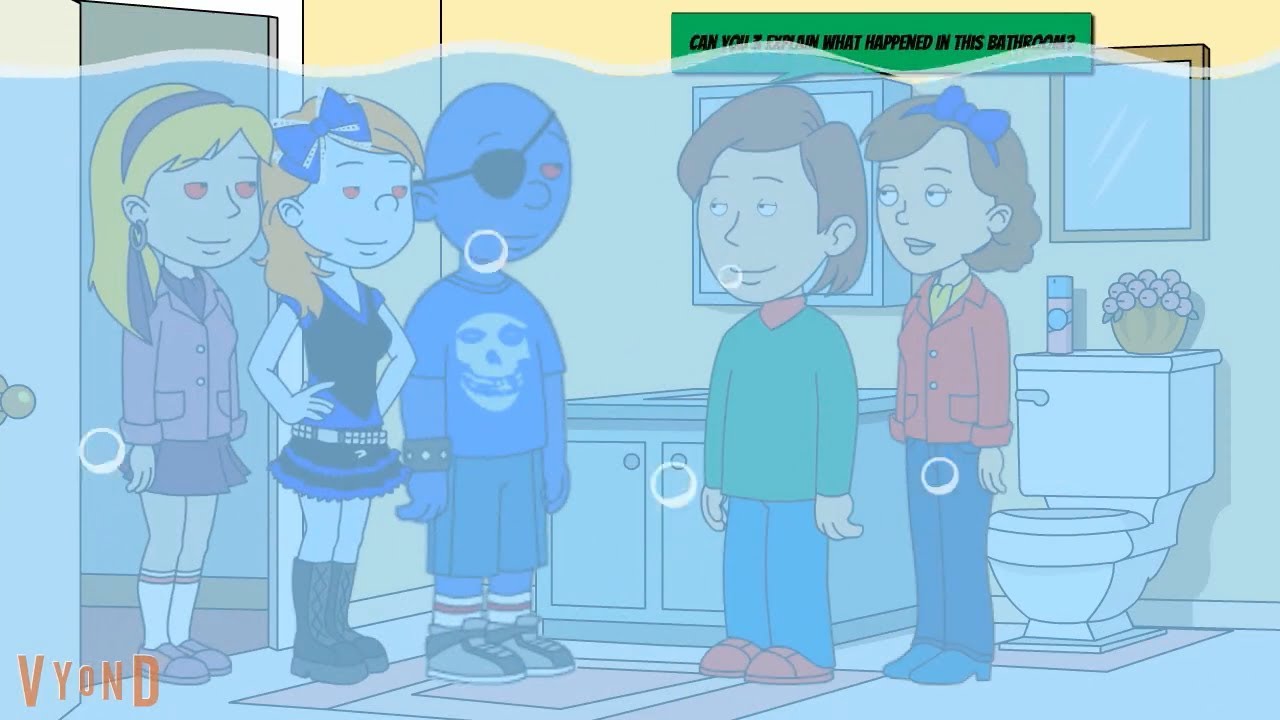 Shadow Caillou, Dark Rosie, And Shadow Queen Lily Overflows The Toilet ...