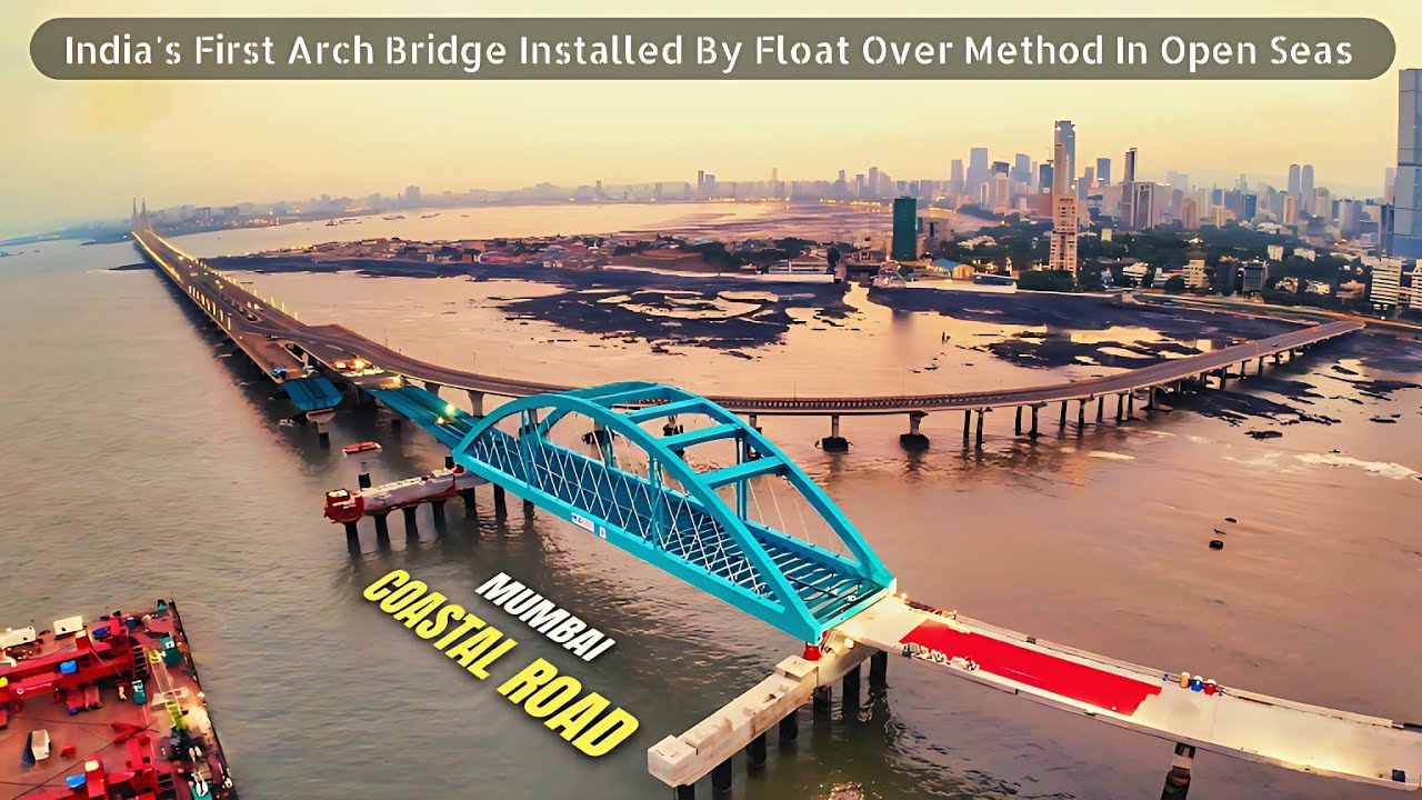 India's First Arch Bridge Installed By Float Over Method In Open Seas ...