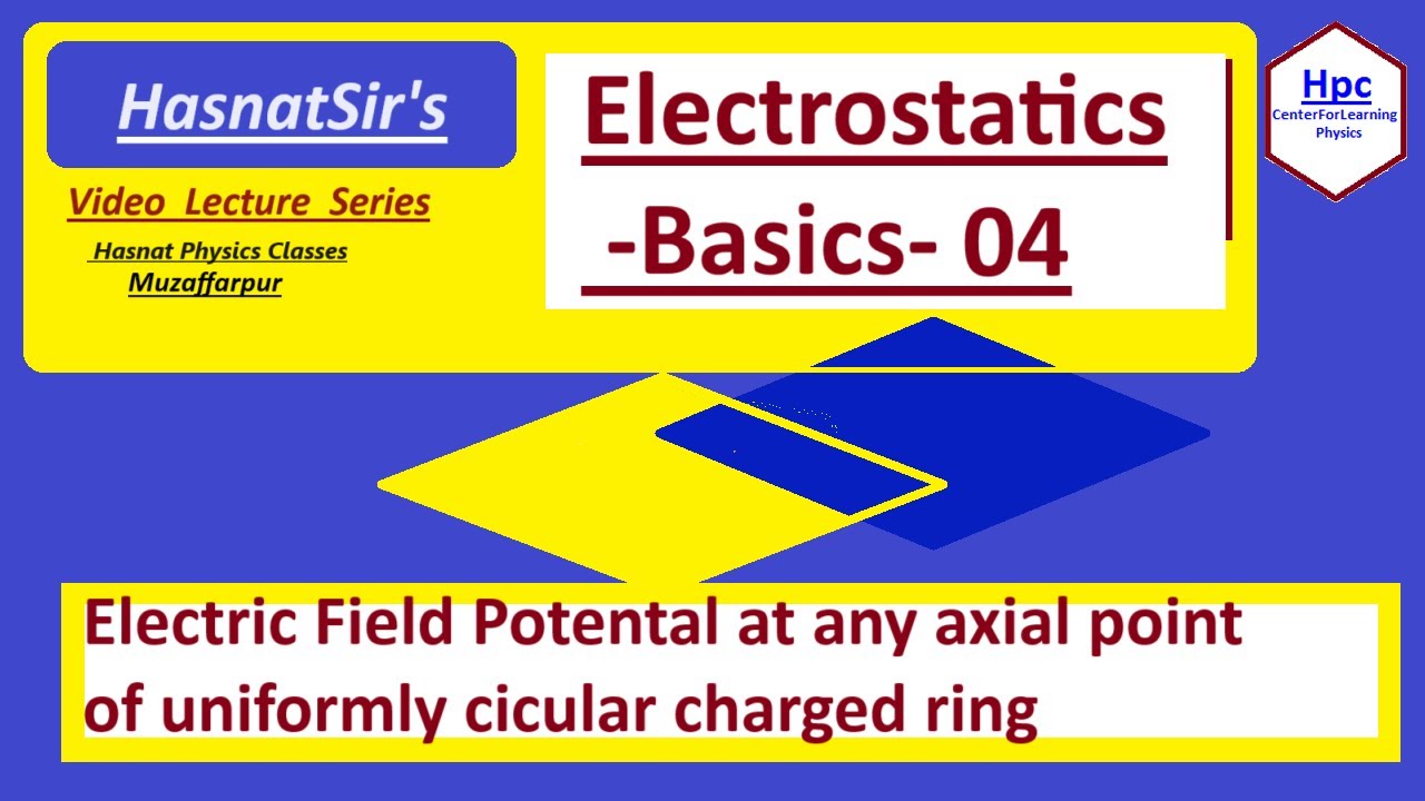 Electrostatics-Basics-04 (Electric Field Potential at any axial point ...