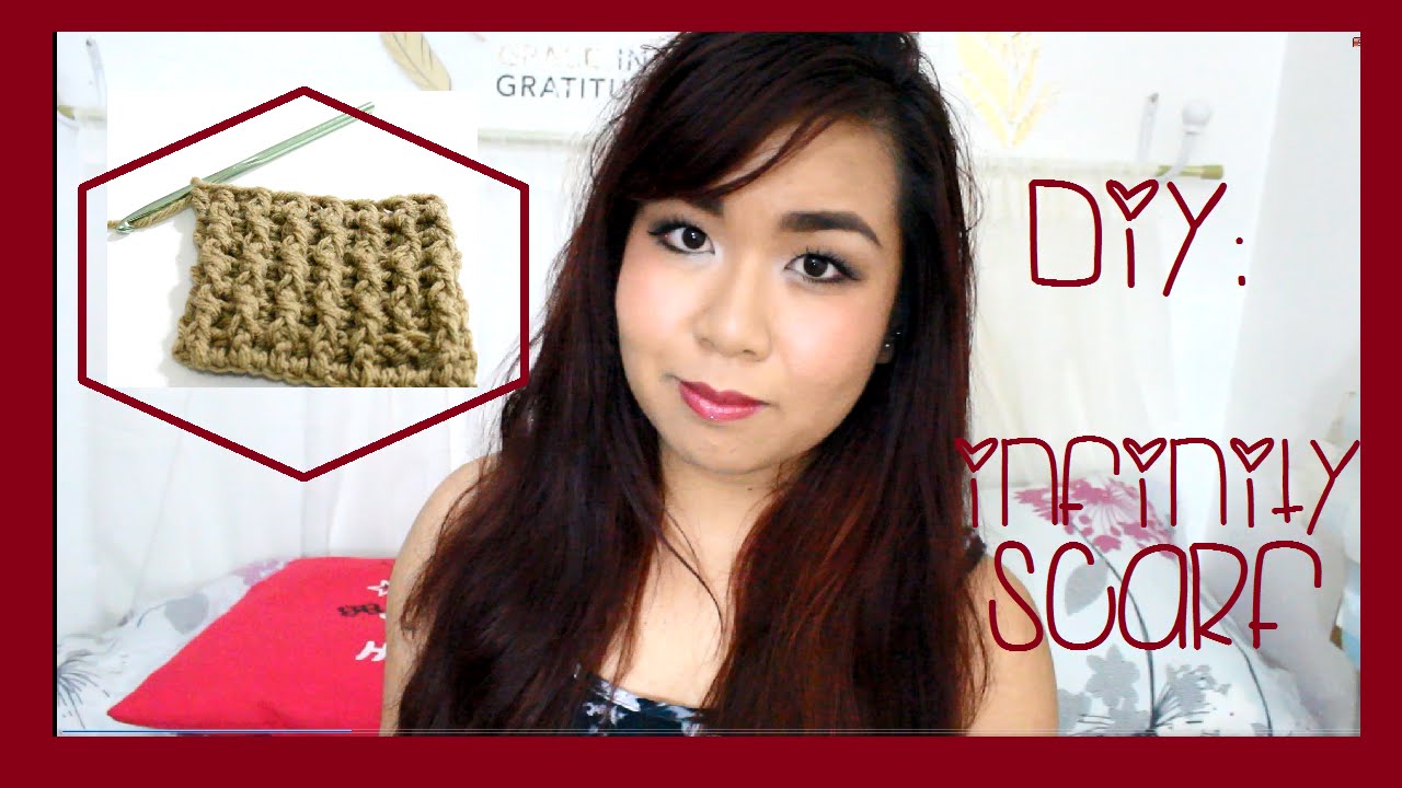 DIY: Easy Infinity Scarf Crochet Tutorial (For Beginners - Tutorial Re ...