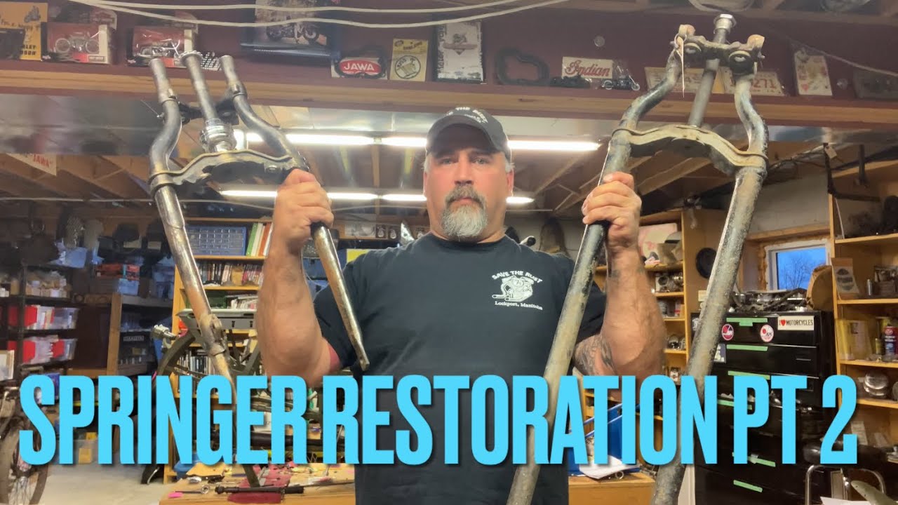 How to ,Harley Springer restoration PART 2 from extended chopper ...