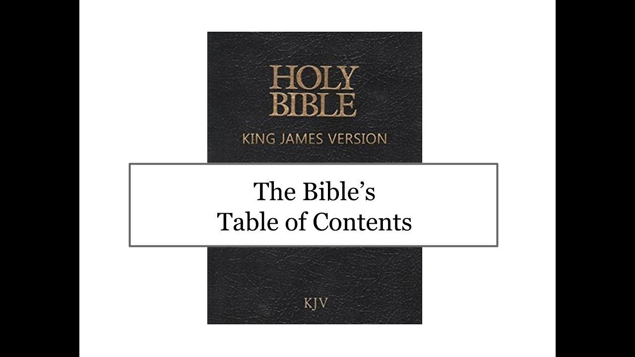 The Bible's Table of Contents - YouTube