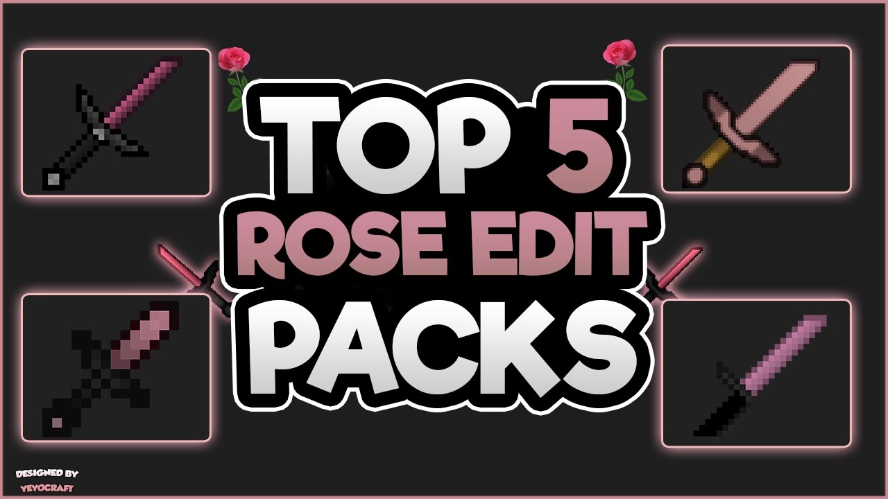 TOP 5 PVP TEXTURE PACKS MINECRAFT 🌺ROSE GOLD EDIT🌸┃ Build UHC - Pot PvP ...