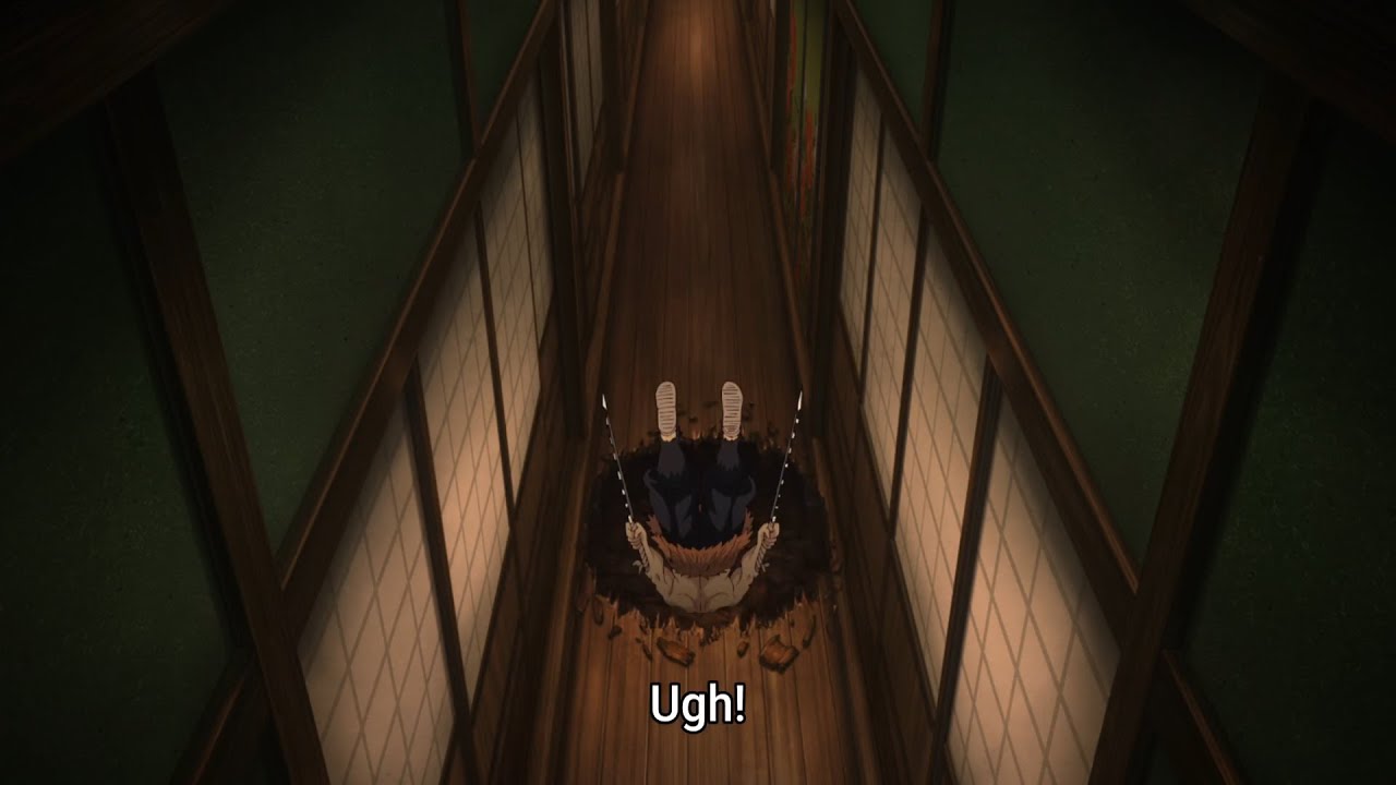 Inosuke tried to fit into the hole | Demon Slayer - Entertainment ...