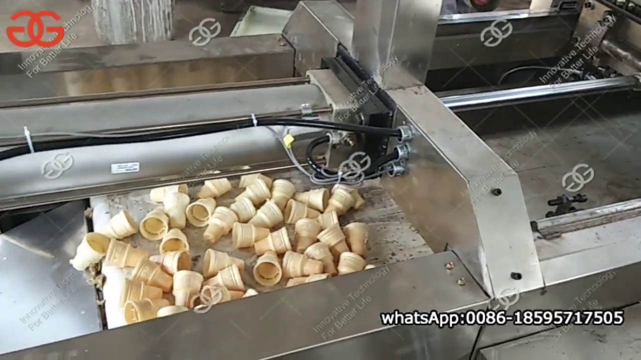 Automatic Ice Cream Wafer Cone Making Machine Video - YouTube