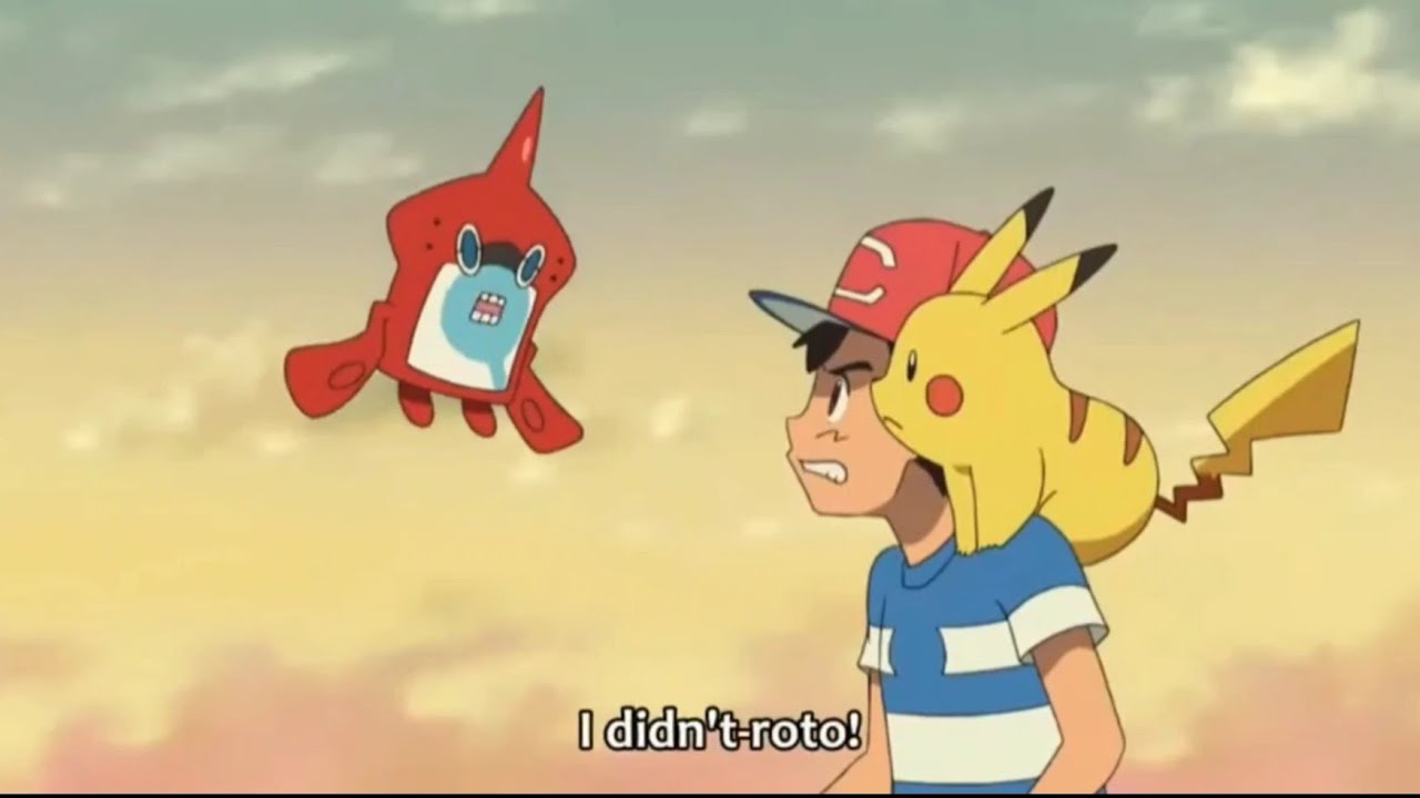 Ash And Rotom Cute And Adorable Fight - YouTube