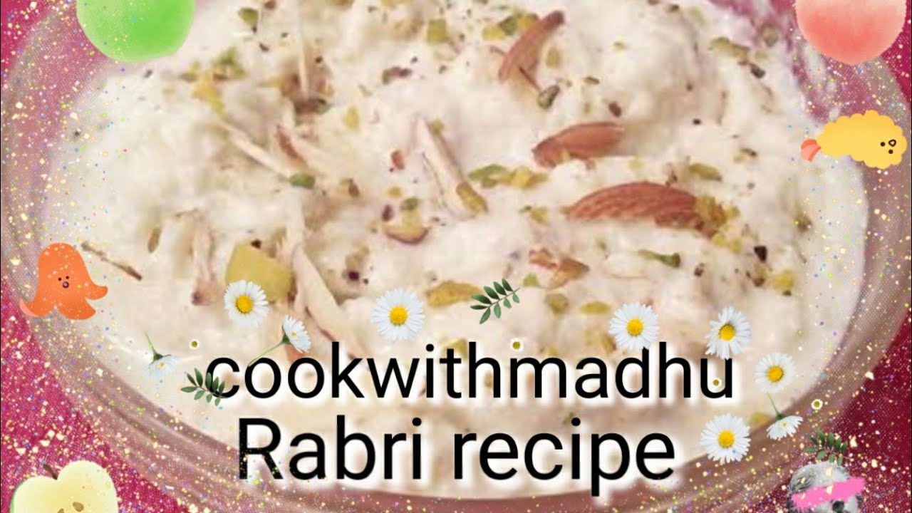Rabri recipe | cookwithmadhu | so simple to make | - YouTube