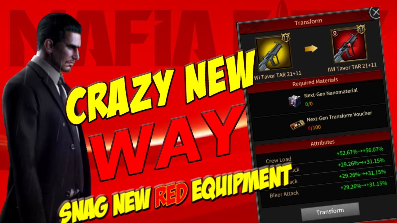 New RED😍 Equipment Tips and Trick || HOW to🔥Obtain It - MAFIA CITY GAME ...