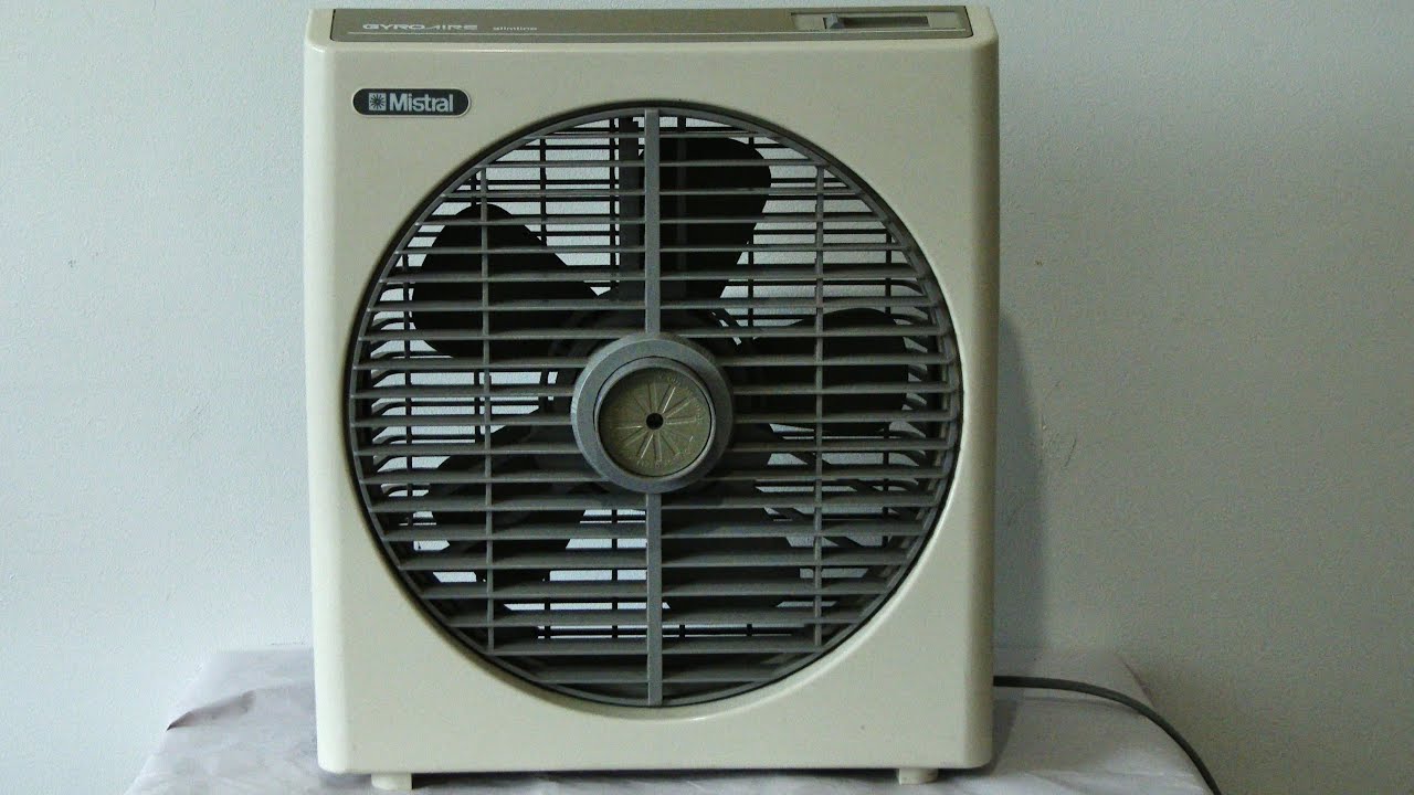 Vintage Mistral Gyro-Aire Slimline Box Fan Test - YouTube
