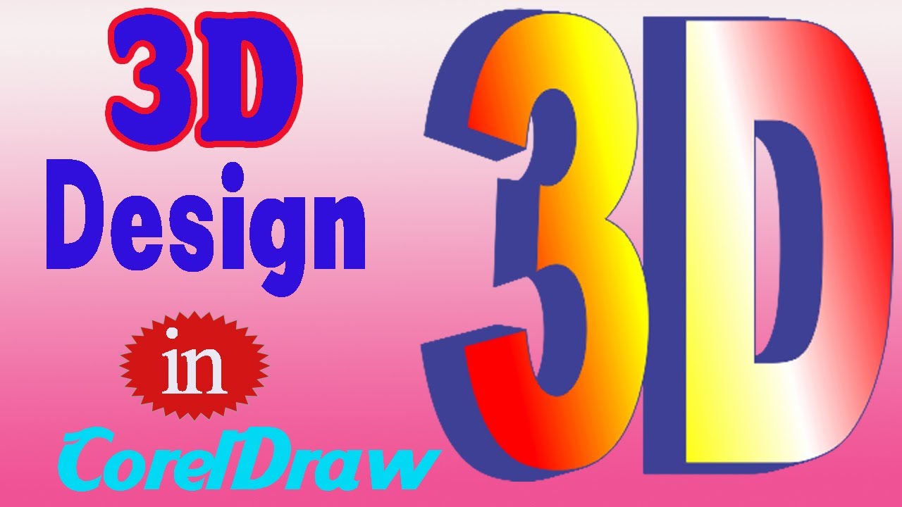 3D Design in Coreldraw / 3D Text Design //CorelDraw - YouTube