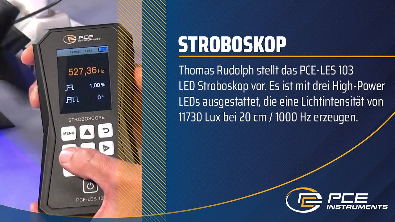 Das Stroboskop PCE-LES 103 einfach erklärt | PCE Instruments - YouTube