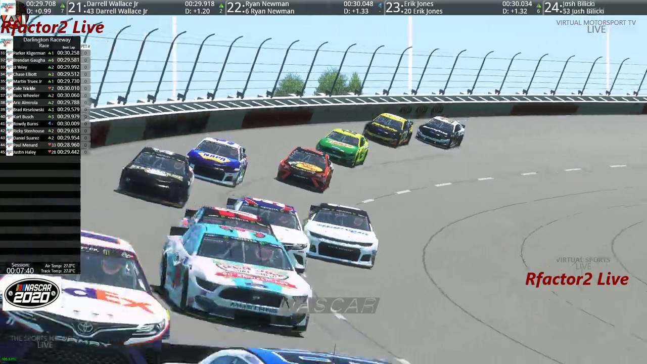rFactor 2 NASCAR 2020 @ Darlington Raceway Southern 500 - YouTube