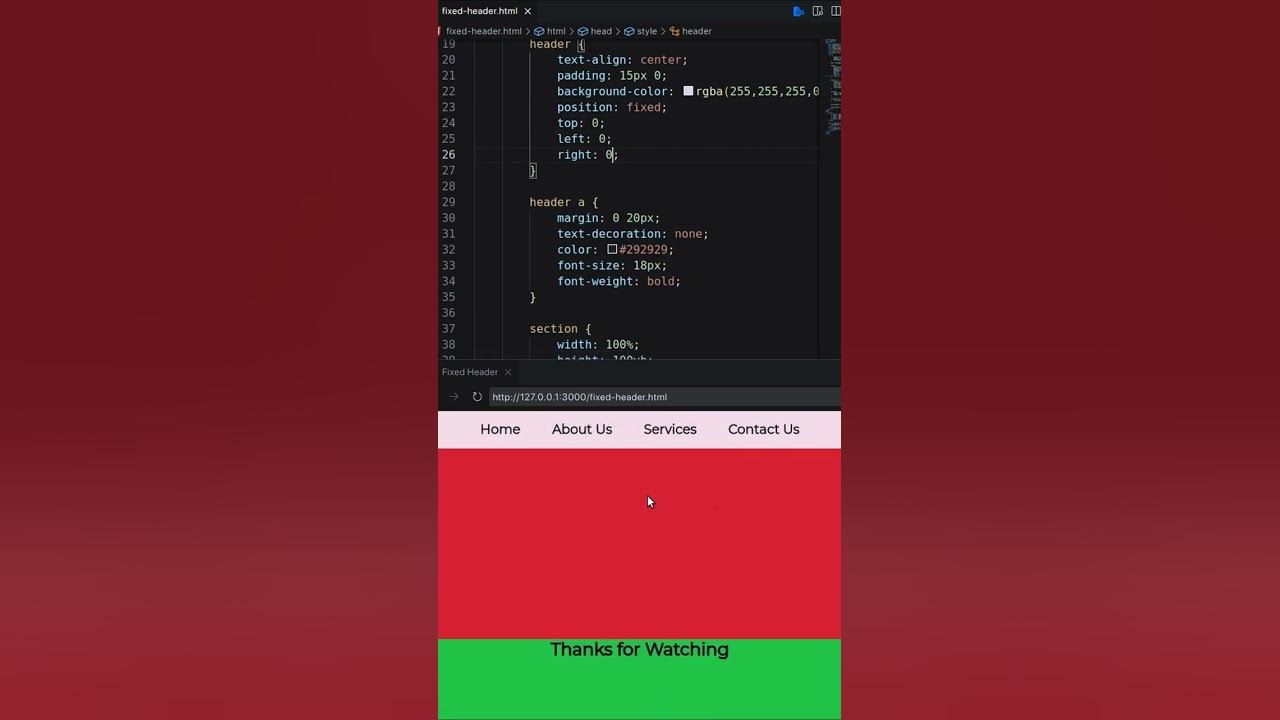 Sticky Header Tutorial: Fixing Headers at the Top of the Page with HTML and CSS | Geekboots ...