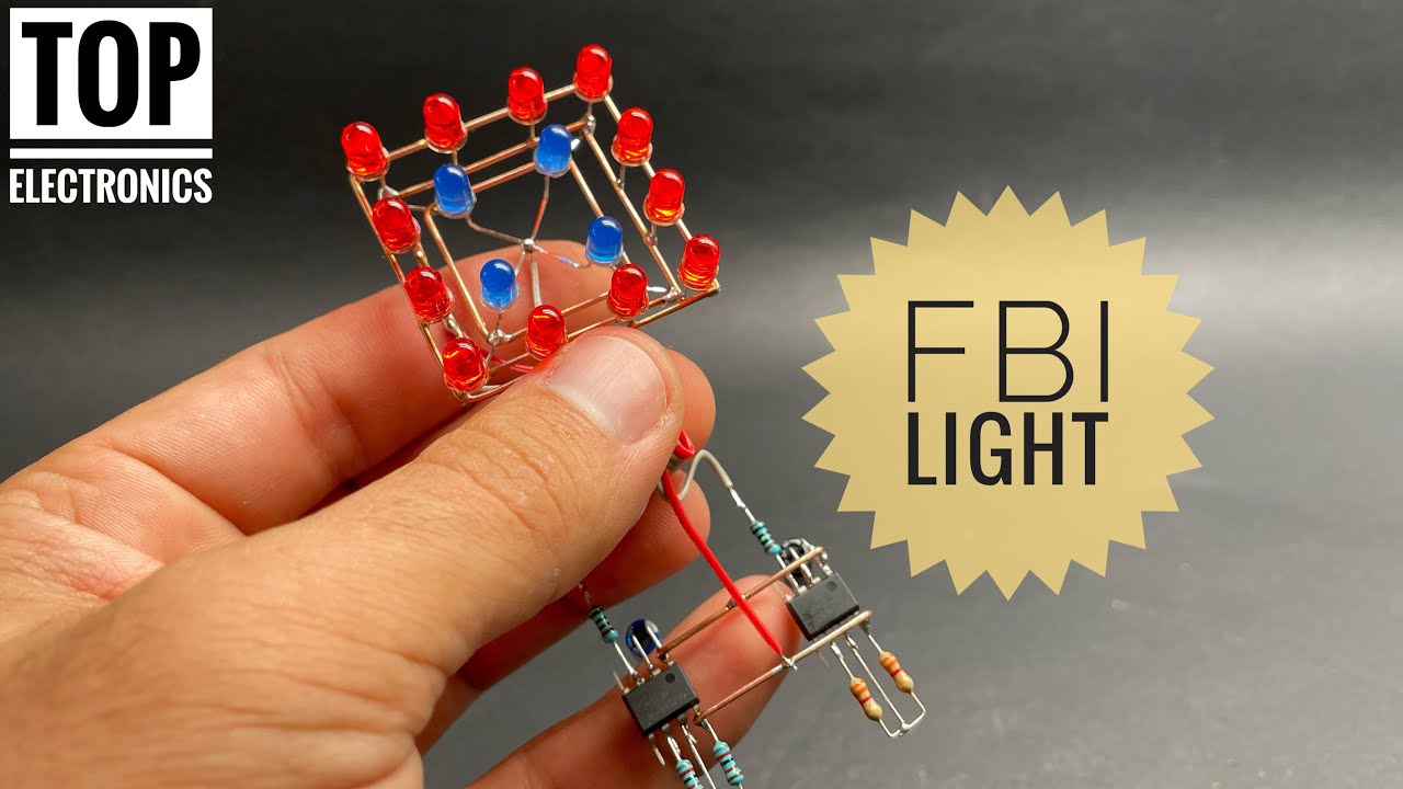 Police/ FBI LED flasher light circuit - YouTube