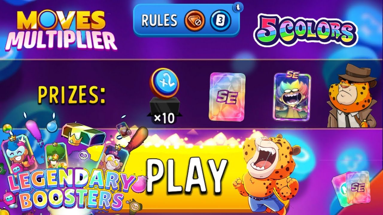 moves multiplier five colors tournament prize SE boosters match masters ...