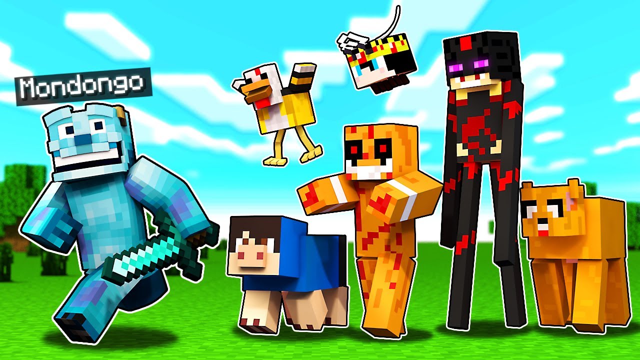 Paso MINECRAFT pero LOS COMPAS son MOBS y dan Loot OP - YouTube