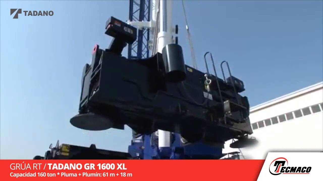 Grúa RT / Tadano GR 1600XL - YouTube
