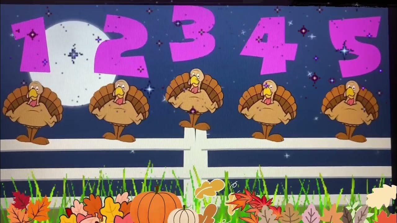 FIVE LITTLE TURKEYS SITTING ON A GATE... #fingerplay - YouTube