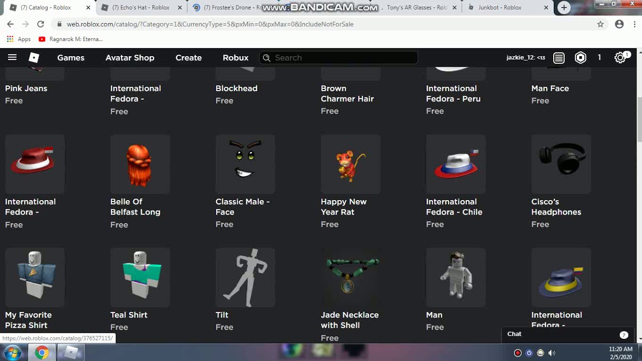 ALL FREE ITEMS ROBLOX (FEBRUARY 2020) - YouTube