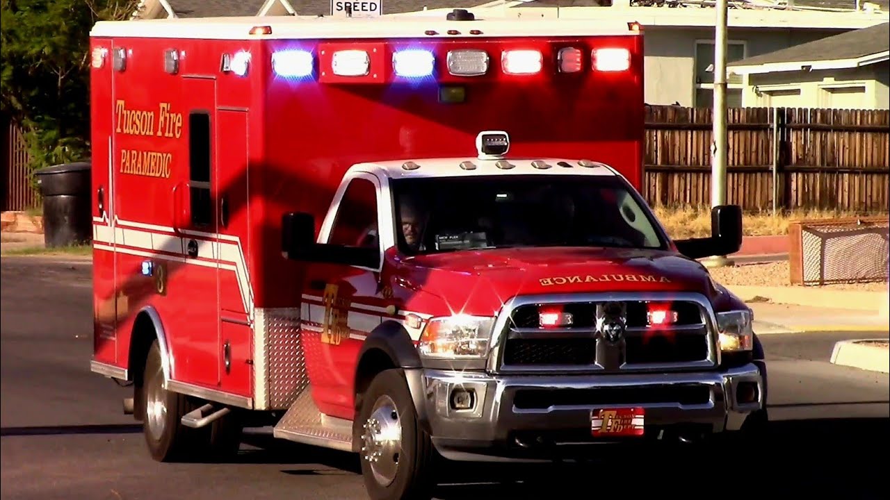 Tucson Fire Dept. Paramedic 3 (reserve) Responding - YouTube