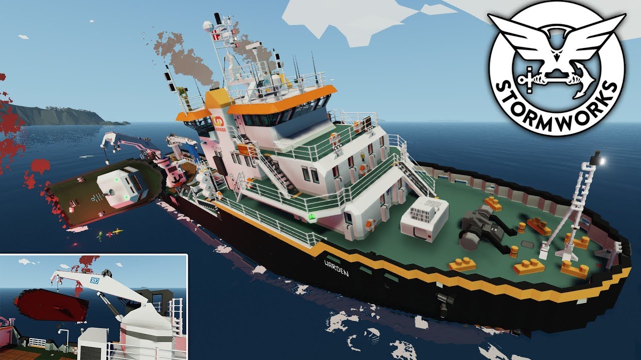 Lifting The Fishing Boat! - Stormworks Gameplay - YouTube
