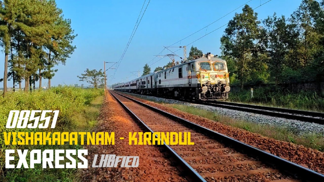 #18551 VISHAKHAPATNAM - KIRANDUL EXPRESS LHBfied - YouTube