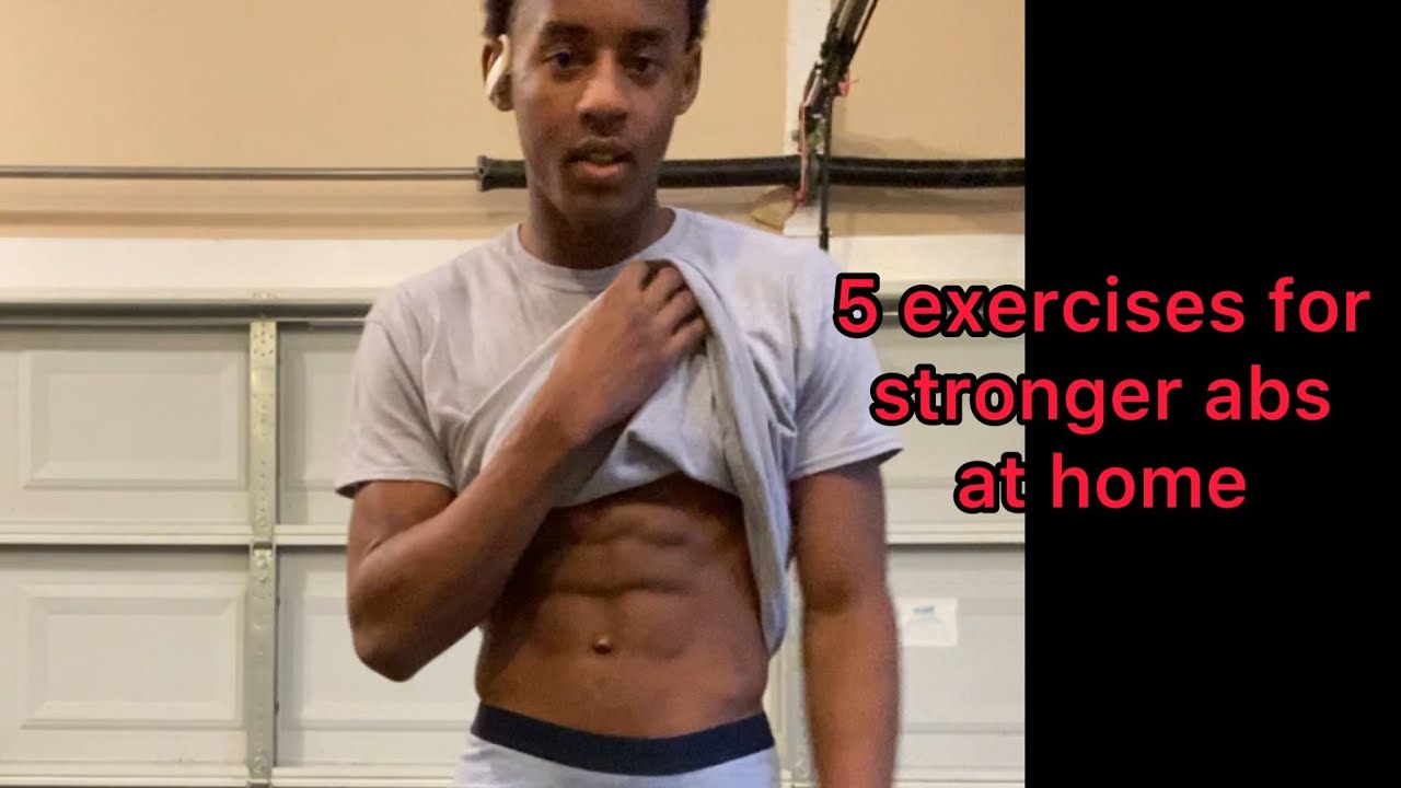 5 exercises to get stronger abs at home - YouTube