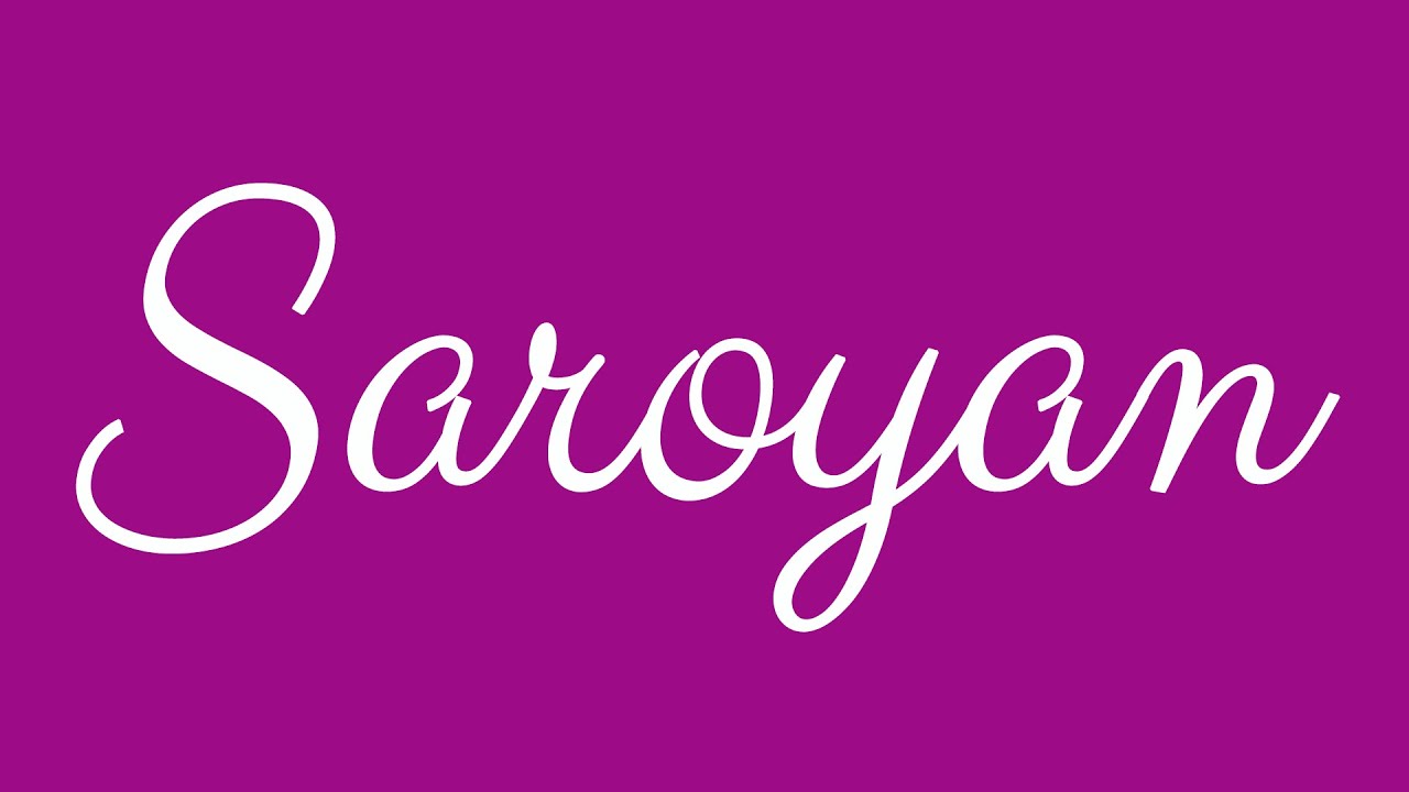 Learn how to Sign the Name Saroyan Stylishly in Cursive Writing - YouTube