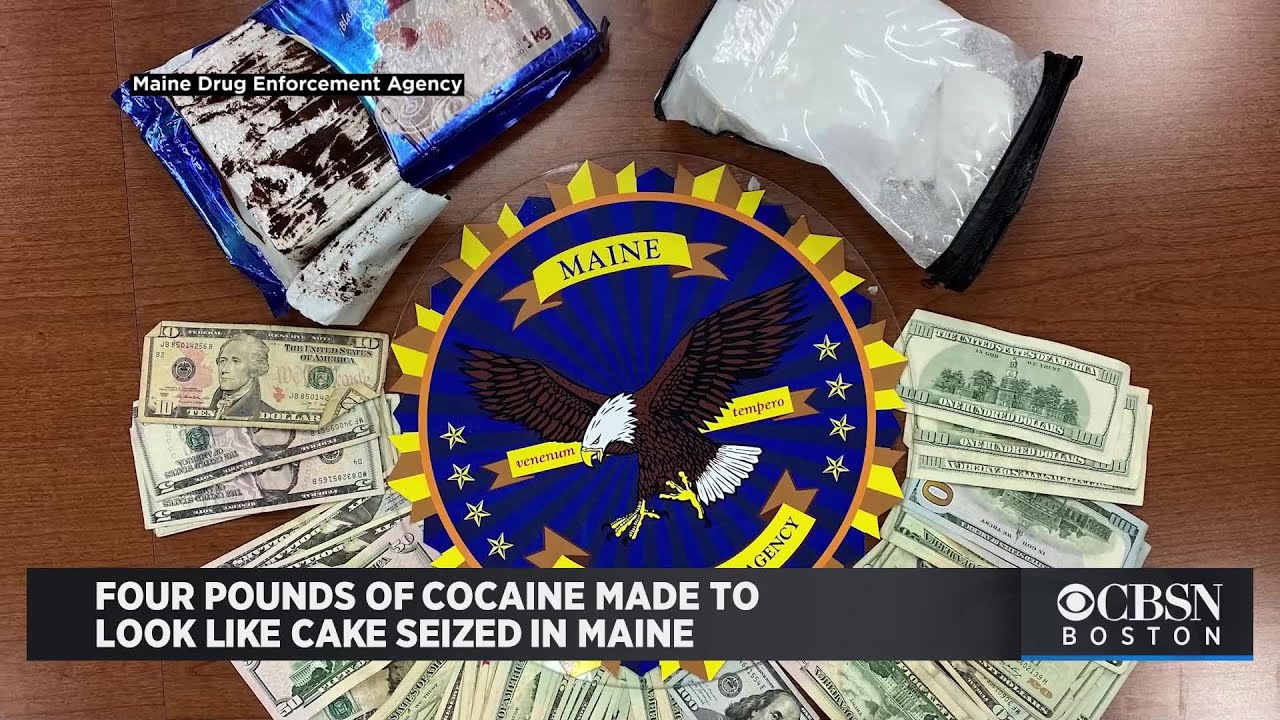Four Pounds Of Cocaine Made To Look Like Cake Seized In Maine - YouTube