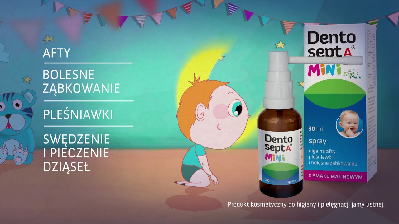 DENTOSEPT A MINI 30s; na afty i ząbkowanie - sklejka - YouTube