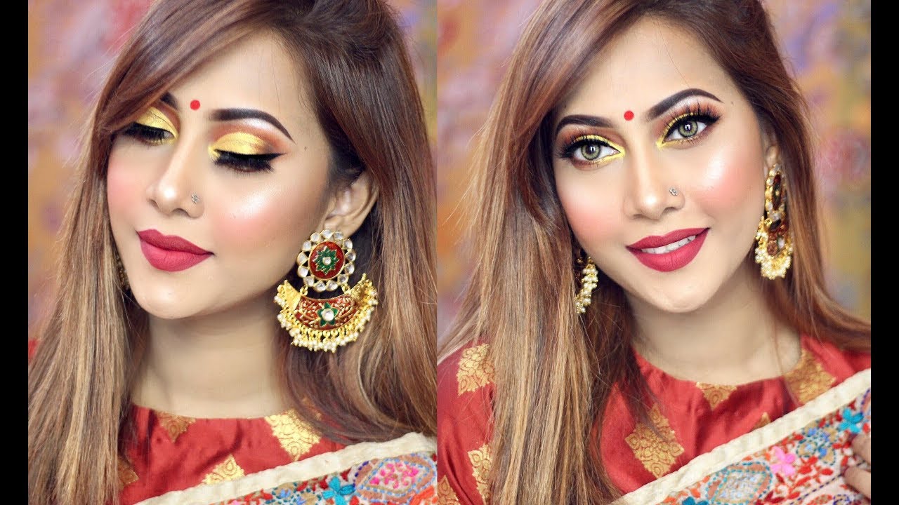 Pohela Boishakh Makeup Tutorial 2019 l Sumayaa Meem - YouTube
