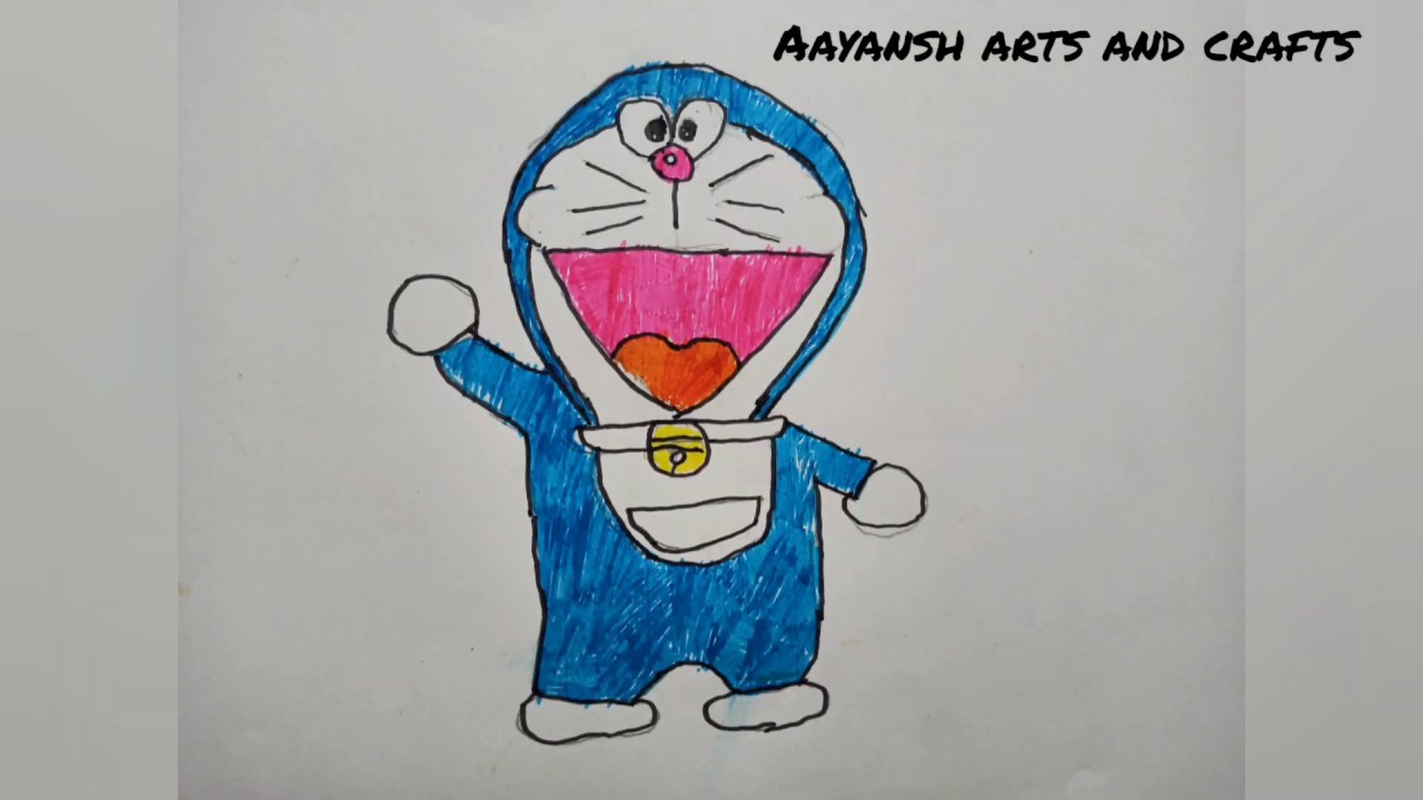 How to Draw Doraemon step by step - Easy Drawing for Children - Anime ...