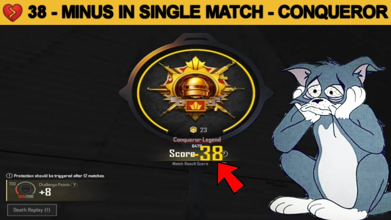 💔 38 - MINUS IN SINGLE MATCH SOLO CONQUEROR 😞 SOLO RANK PUSH TIPS AND ...