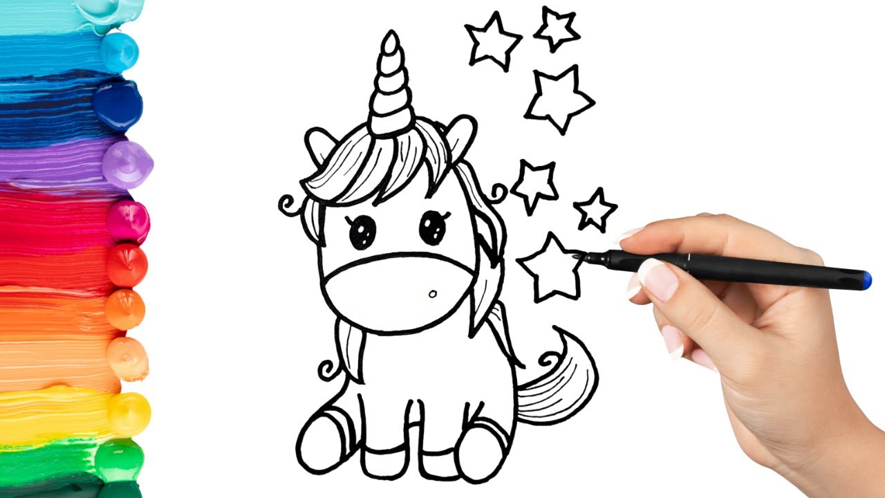 Unicórnio Unicorn Desenhando E Colorindo Unicórnio Youtube
