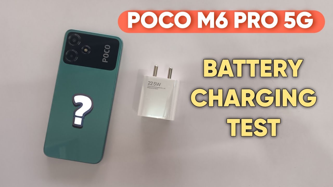Poco M6 Pro 5G 0 To 100% Charging Test || Poco M6 Pro 5G Battery ...