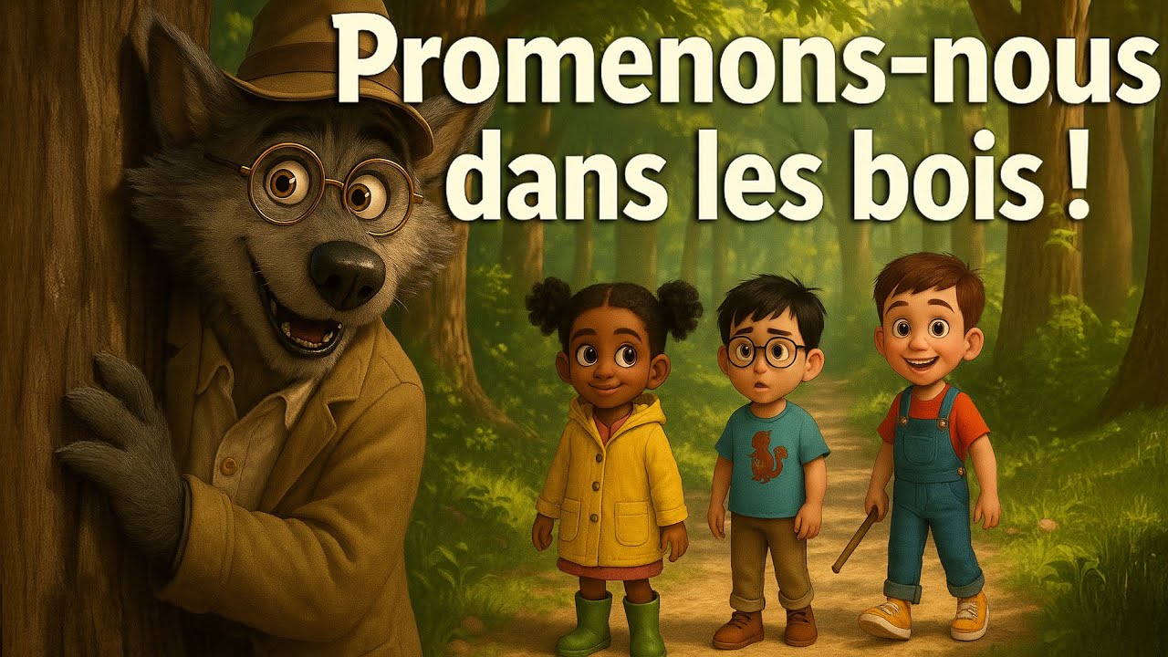 Promenons nous dans les bois - Comptine en vidéo pour enfants - Clip ...