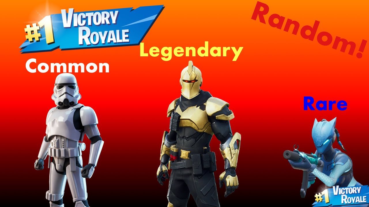Random rarity challenge colour of skin edition | Fortnite - YouTube