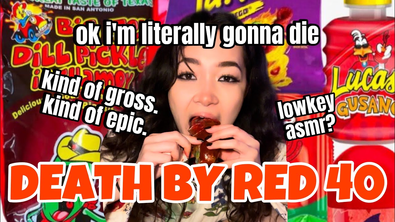 poisoning myself with red 40 (CHAMOY PICKLE KIT REACTION) - YouTube