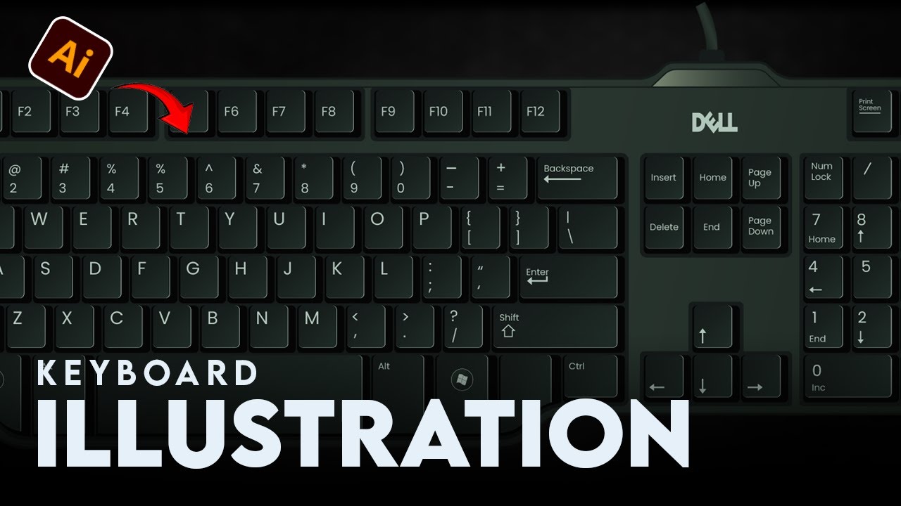 Illustrate a Keyboard in Adobe Illustrator | Step-by-Step Tutorial ...