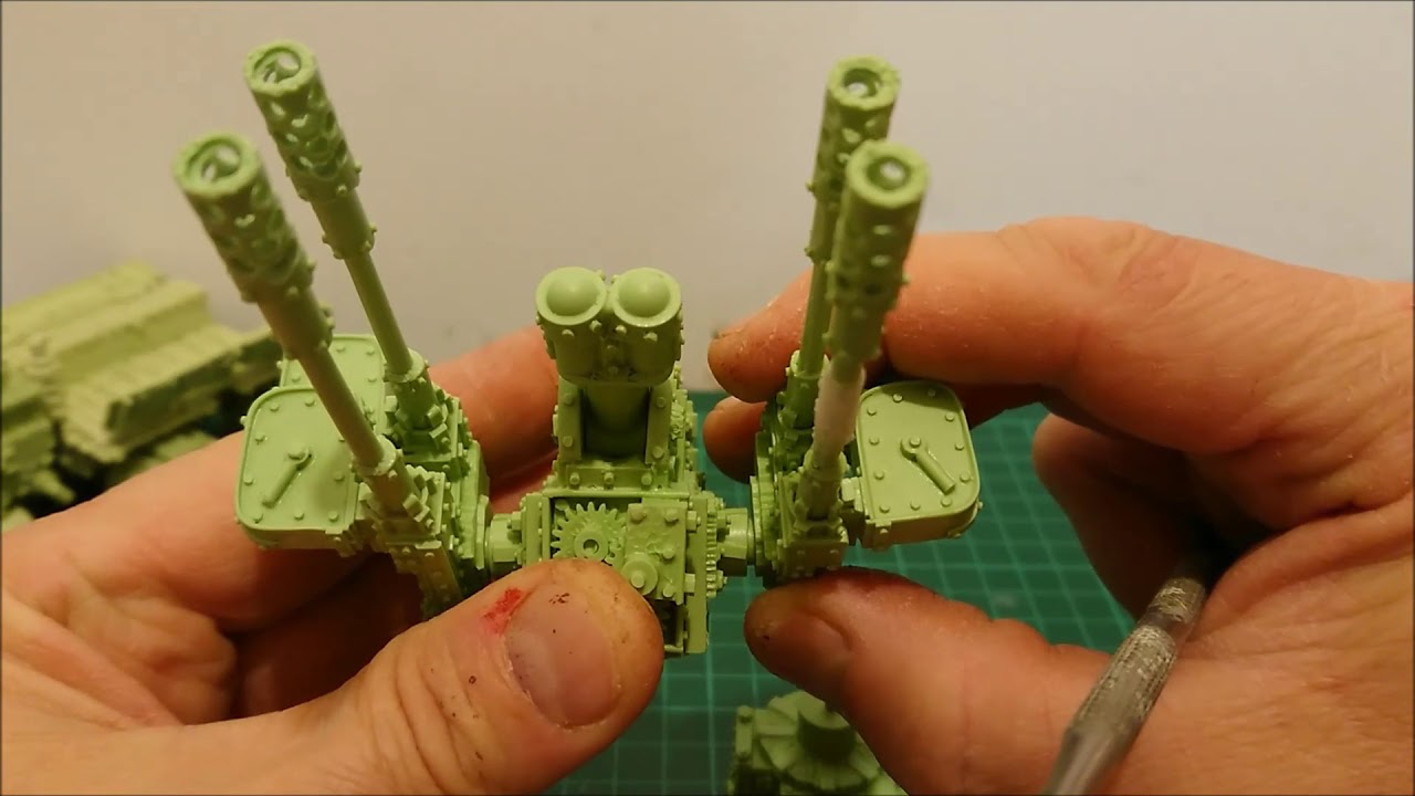 Warhammer 40k Ork Army Trukk and Big AA Gun Resin Talkie bit - YouTube