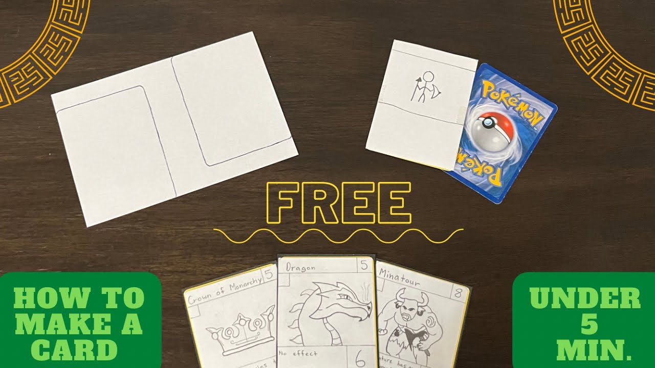 How To Make a Card Completely FREE in UNDER 5 MINUTES for your HTCG ...