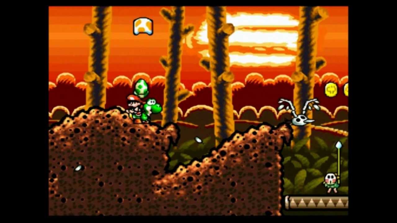 SMW2 - Yoshi's Island - 6 - 1: Scary Skeleton Goonies! - YouTube