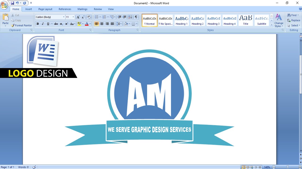 Logo Design In MS Word How To Create Logo In Microsoft Word 2007 Logo Design In MS Word How To Create Logo In Microsoft Word 2007