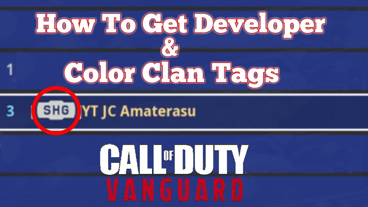 Call of Duty: Vanguard - How To Get Developer & Color Clan Tags (Clan ...