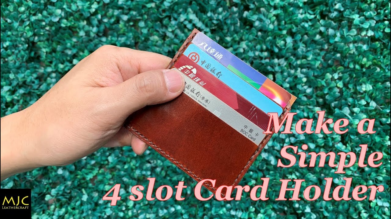 Make a Simple 4 slots Card Case / free pattern - YouTube