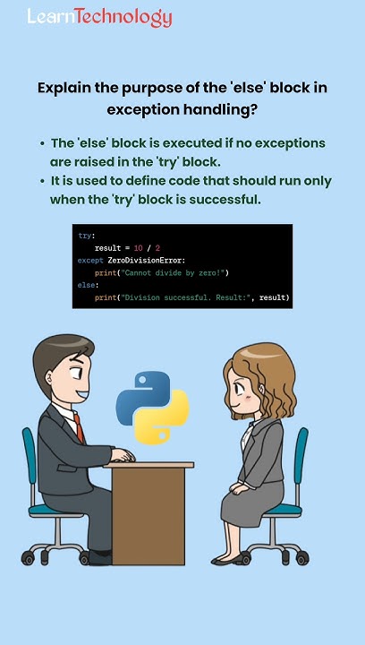 else in exception handling | Python interview question | #python #interview #exception #else ...